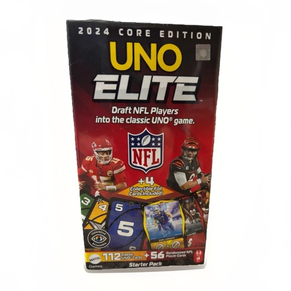 Mattel | Games | Sold Uno Elite Nfl Card Game Starter Deck Core Edition ...